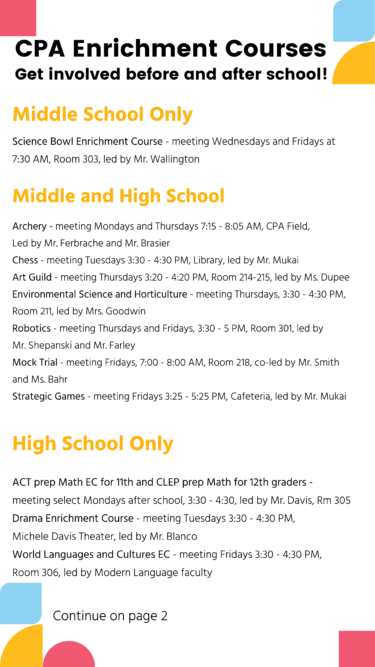 Enrichment Courses - Great Hearts Chandler Prep, Serving Grades 6-12